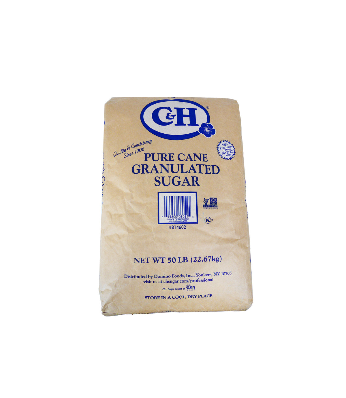 Pure Cane Sugar, Granulated 50 LB | C&H - C. Pacific Foods