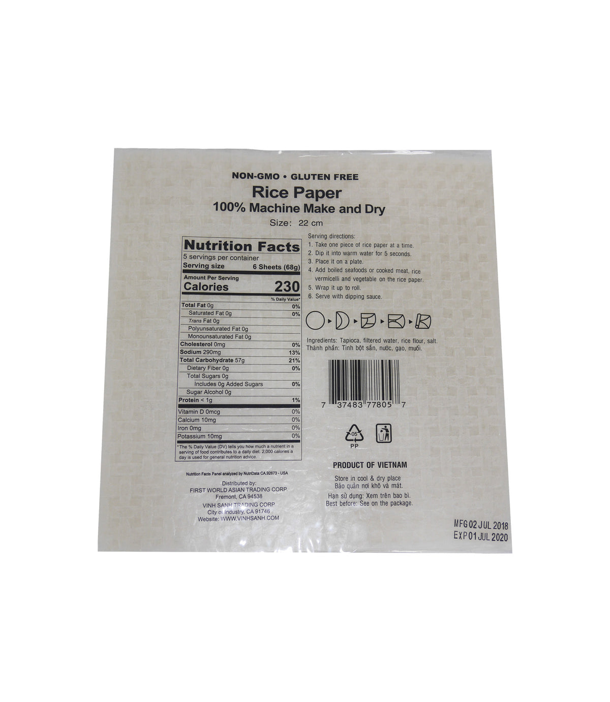 RICE PAPER, VIETNAM, SQUARE | Three Ladies - C. Pacific Foods