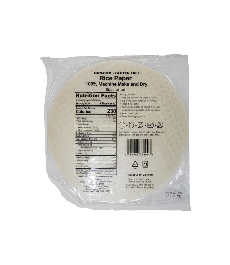Rice Paper, Vietnam, 25cm | Three Ladies - C. Pacific Foods